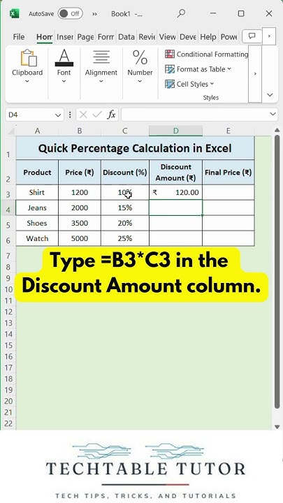 Stop Wasting Time! | ⚡ Quick Excel Percentage Formula! #excelshorts #excel - YouTube