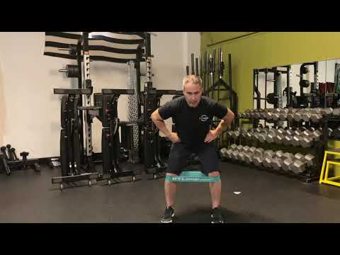 How to Mini Band Low Lateral Shuffle: Glute Exercise - YouTube