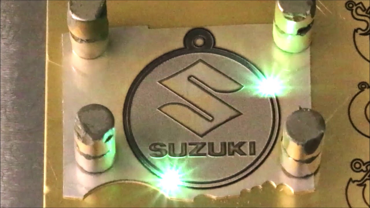 Laser deep engraving on silver - YouTube
