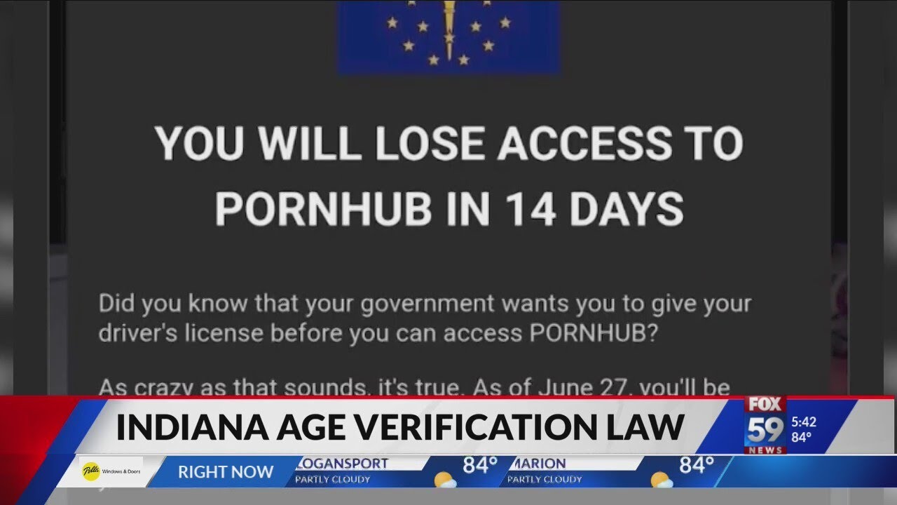 Indiana age verification requirements for porn websites - YouTube