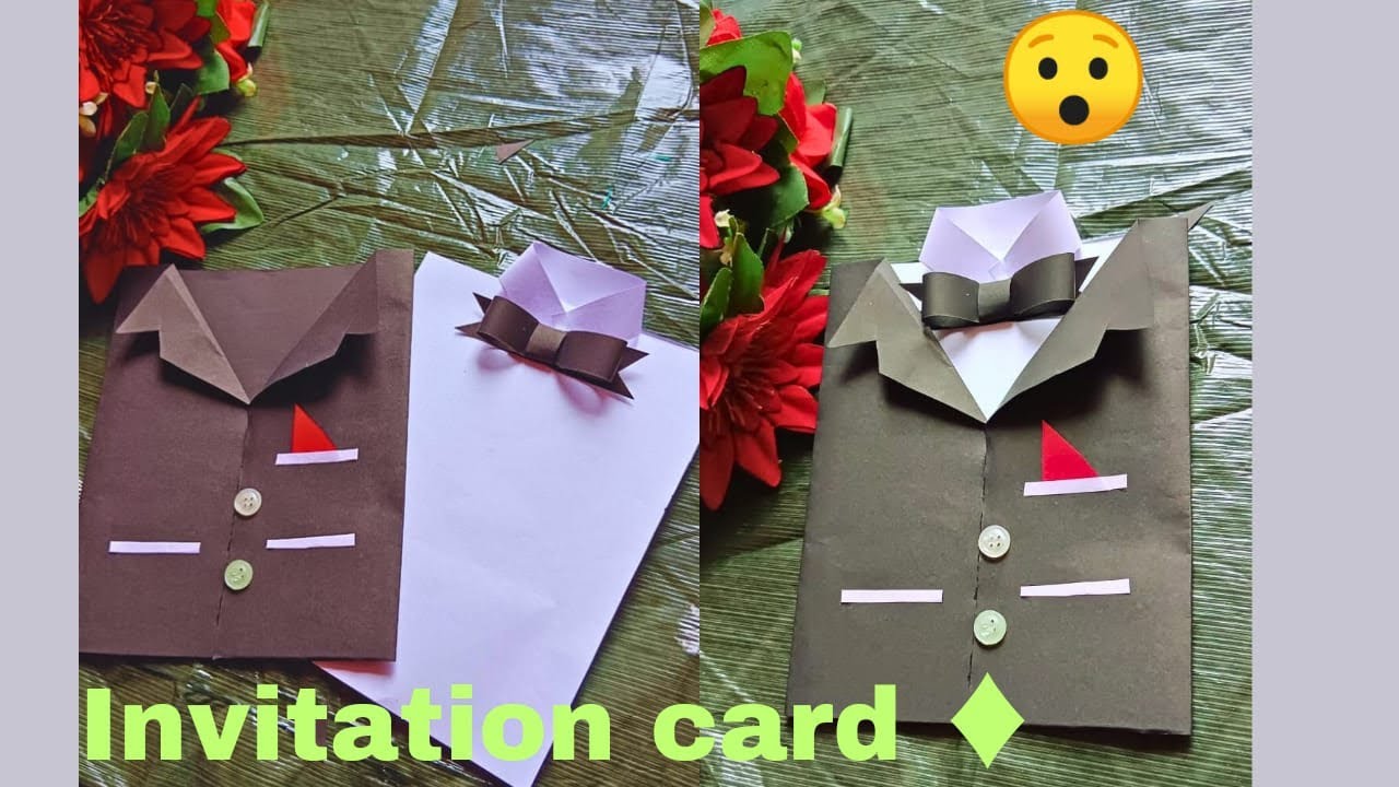 Invitation card making/Paper card making/Paper cote making/Paper craft ...
