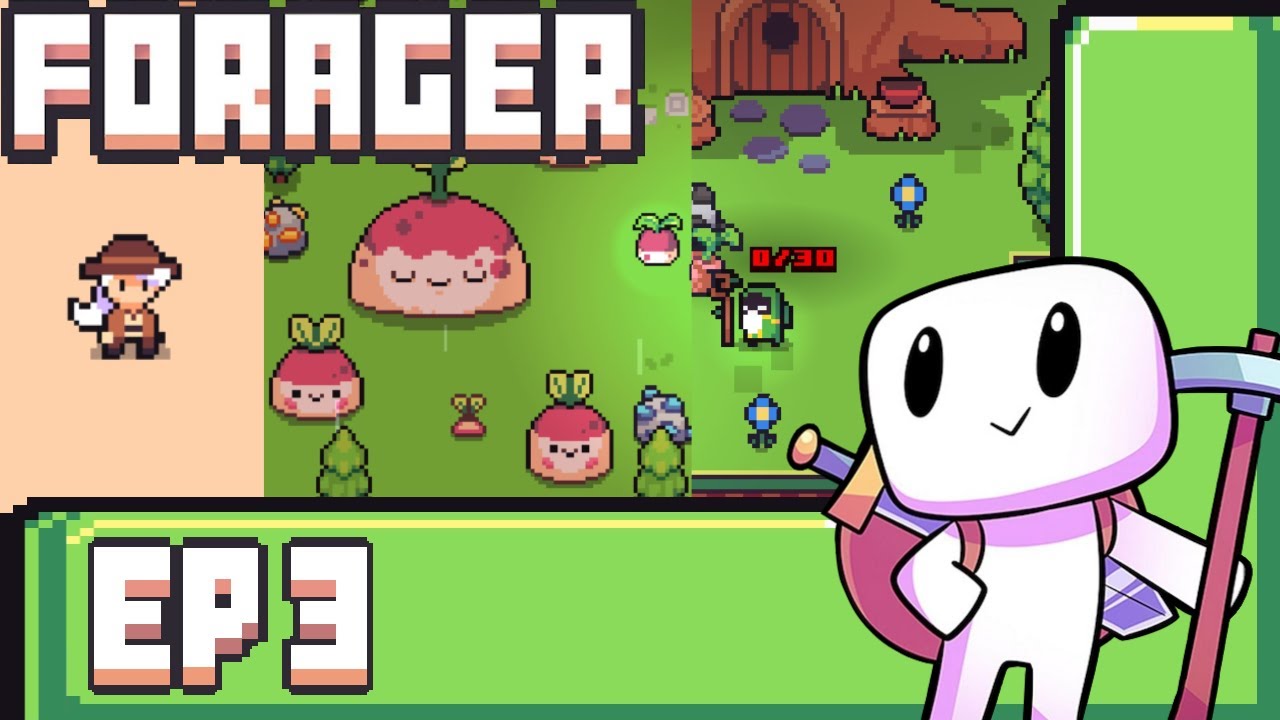 Forager Ep 3 Lots of new friends and a little bit of magic - YouTube
