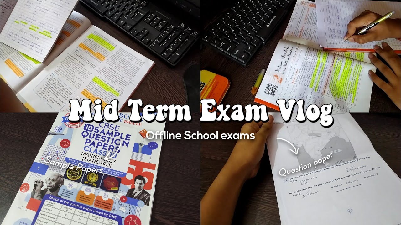 📝Mid term Exam week | Exam week Vlog | Study Vlog class 10 - YouTube
