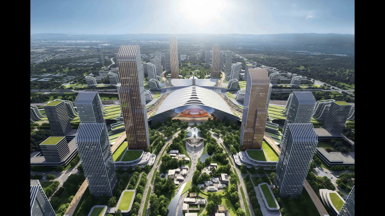 TOD Integrated Urban Design of Tianfu Station Transportation Hub - YouTube