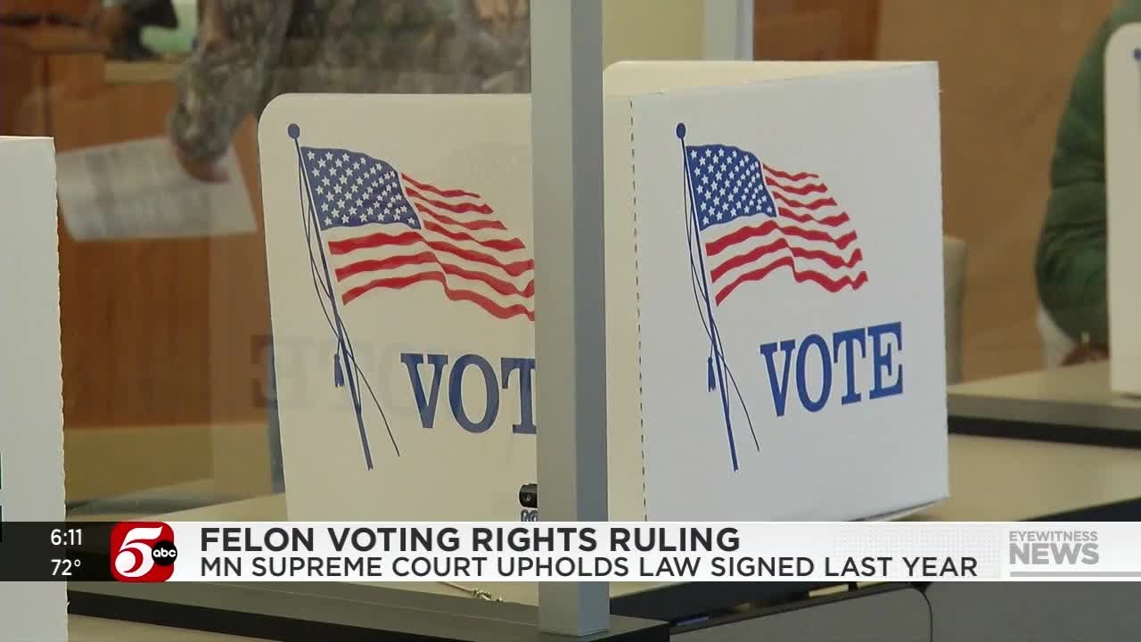 Minnesota Supreme Court uphold right to vote for formerly incarcerated ...