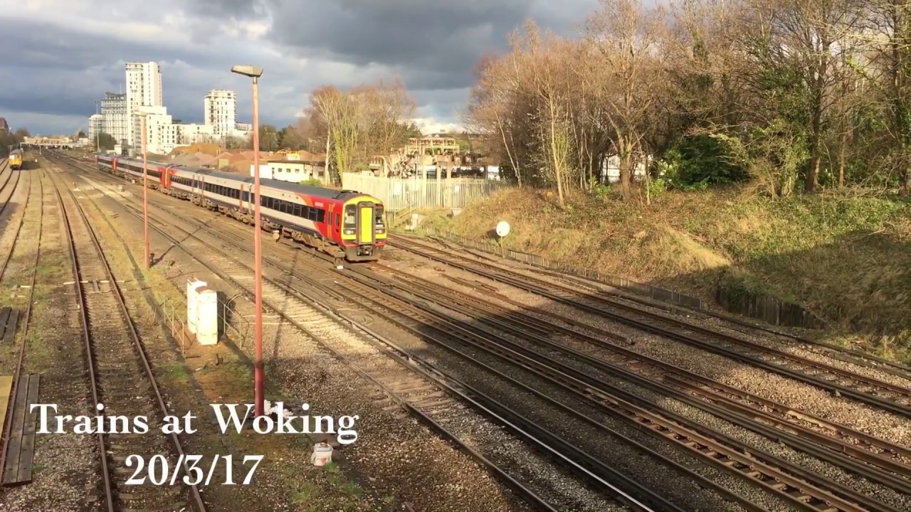 Trains at Woking 20/3/17 - YouTube