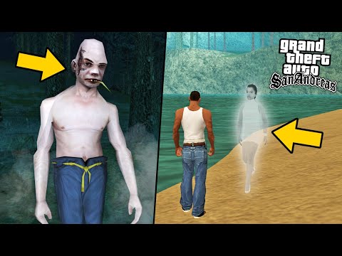 GTA SAN ANDREAS GİZEMLİ KORKUNÇ ADAM & HAYALET PLAJ !?