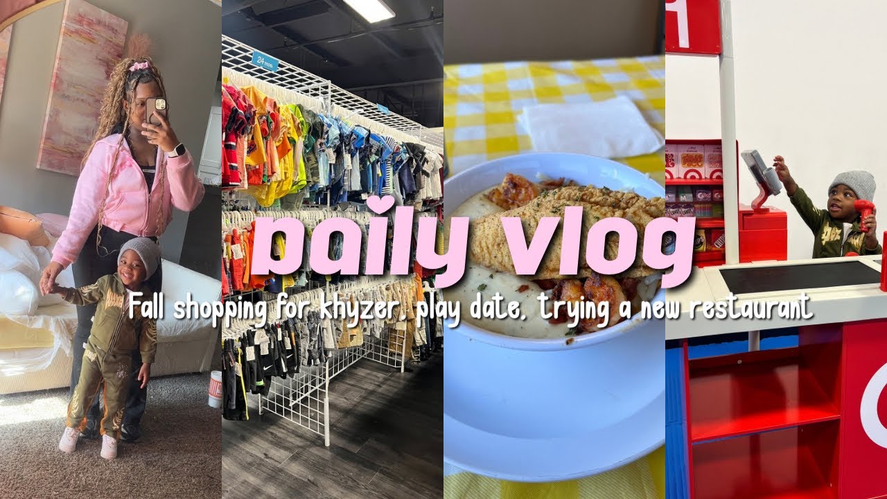 Daily Vlog 🎀 : fall shopping for khyzer, trying a new restaurant, mom ...
