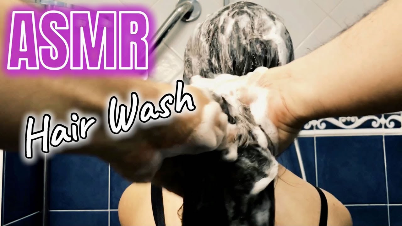ASMR HAIR WASHING VERY RELAXING | SHAMPOO and BRUSHING (No Talking ...