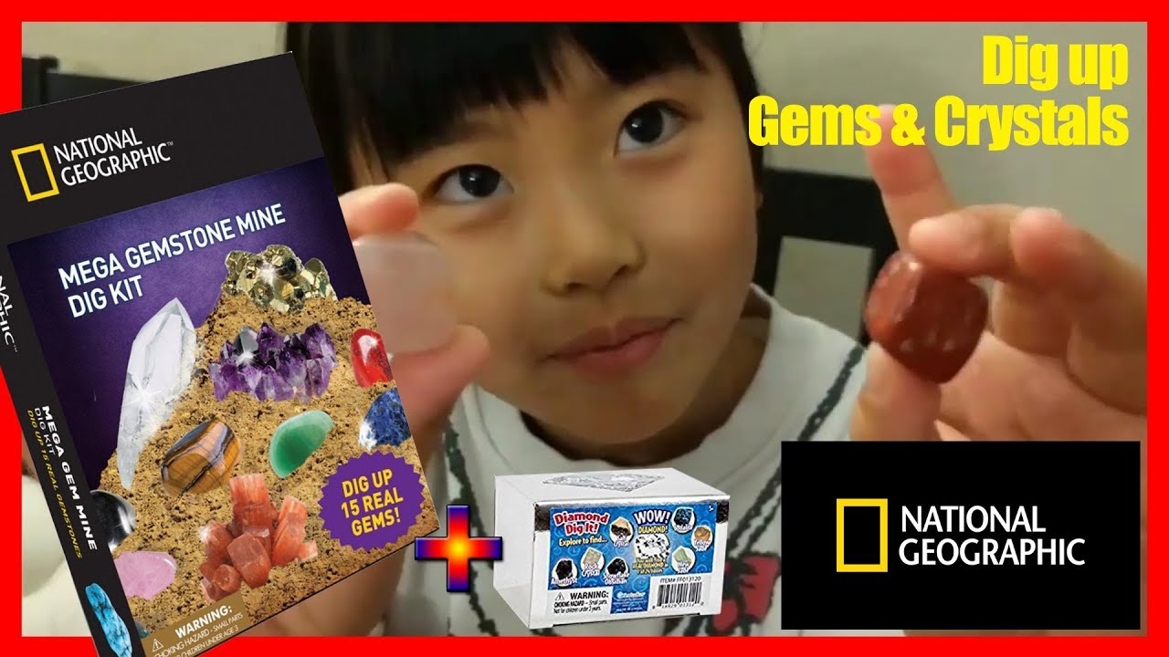 MEGA GEMSTONE MINE DIG KIT. By National Geographic. & Diamond Dig it ...