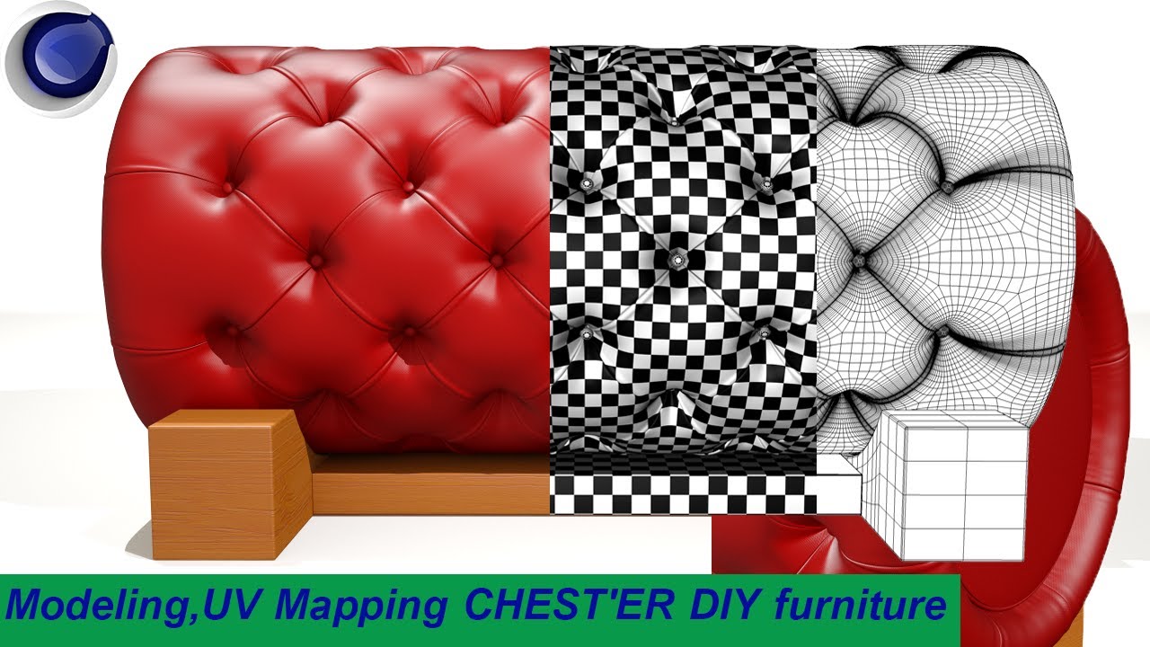 3D Modeling+UV MAPPING Tutorial CHEST'ER DIY furnitur in CINEMA 4D ...