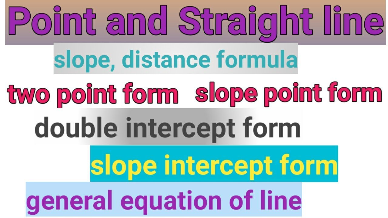 Various forms Of Straight Line YouTube various-forms-of-straight-line-youtube