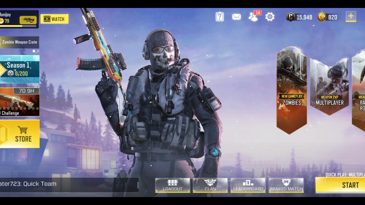 All my skin collection on session 1 cod mobile - YouTube