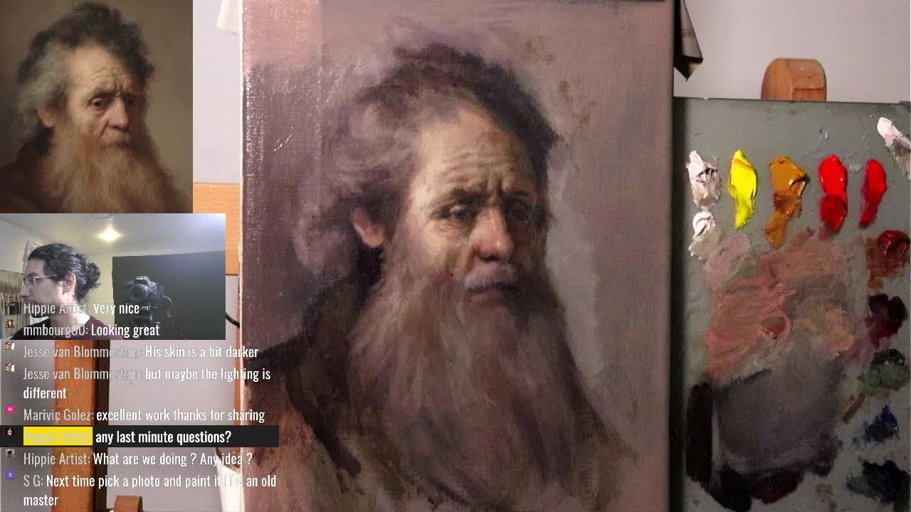 Portrait Painting LIVE! | Rembrandt Master Study - Questions & Answers Time! - YouTube