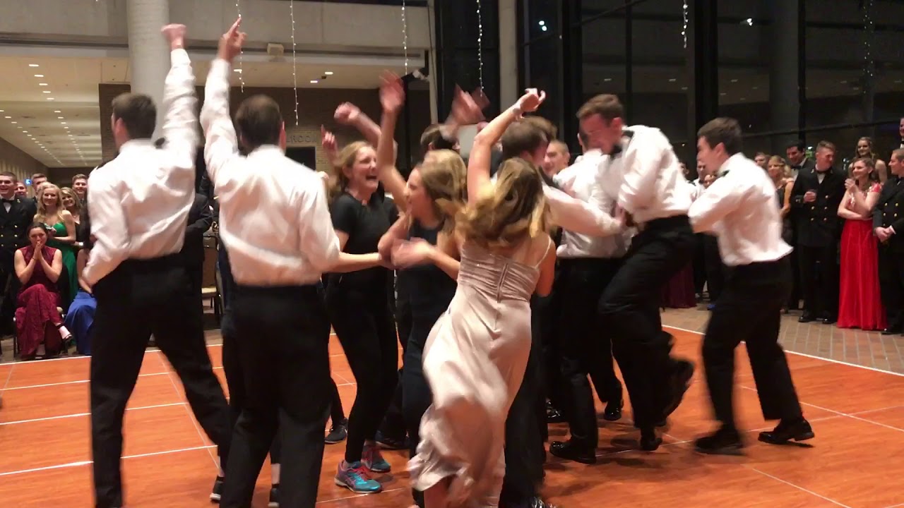 ND Navy Ball '17 Bravo Company Freshman Dance - YouTube