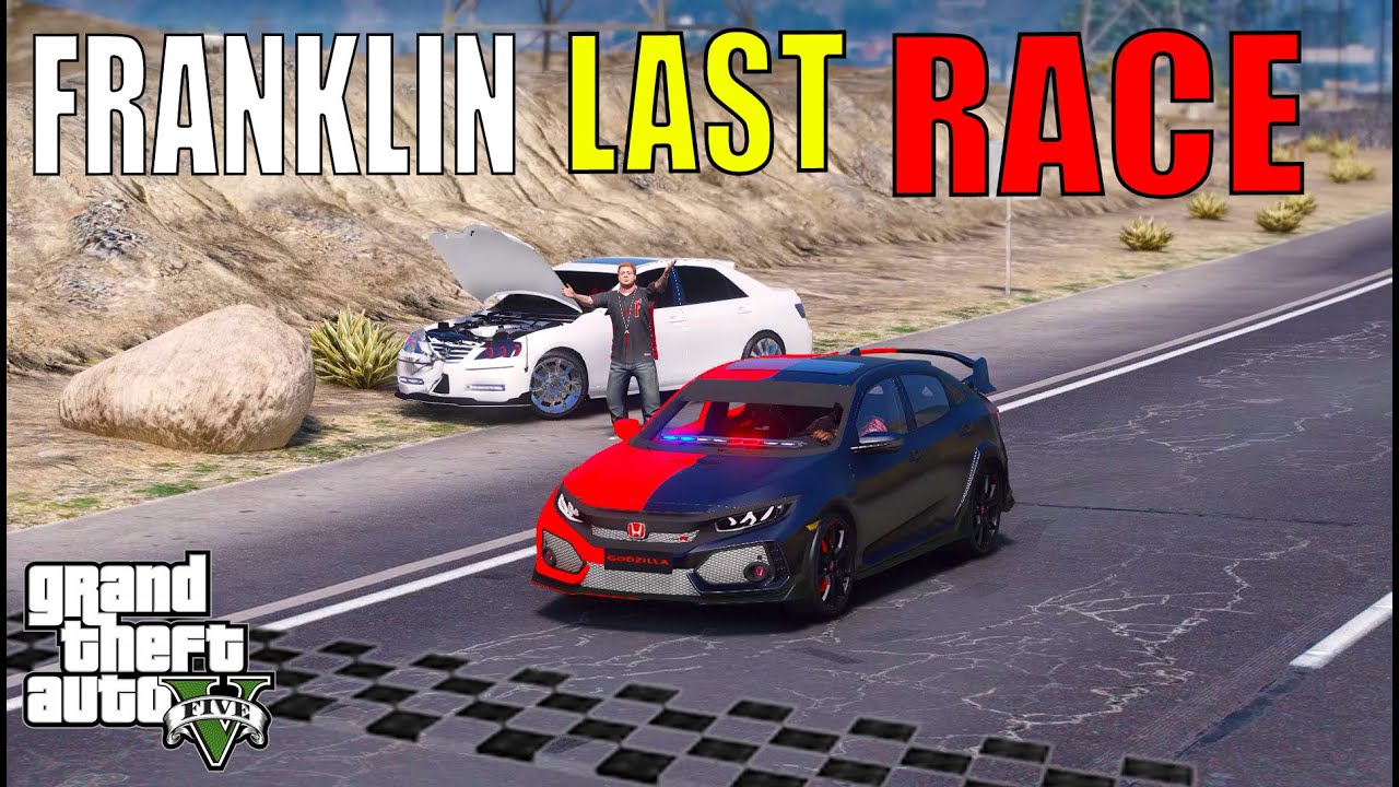 FRANKLIN LAST RACE | JIMMY CAR CRASH😯 | GODZILLA VS MARK X | GTA 5 ...