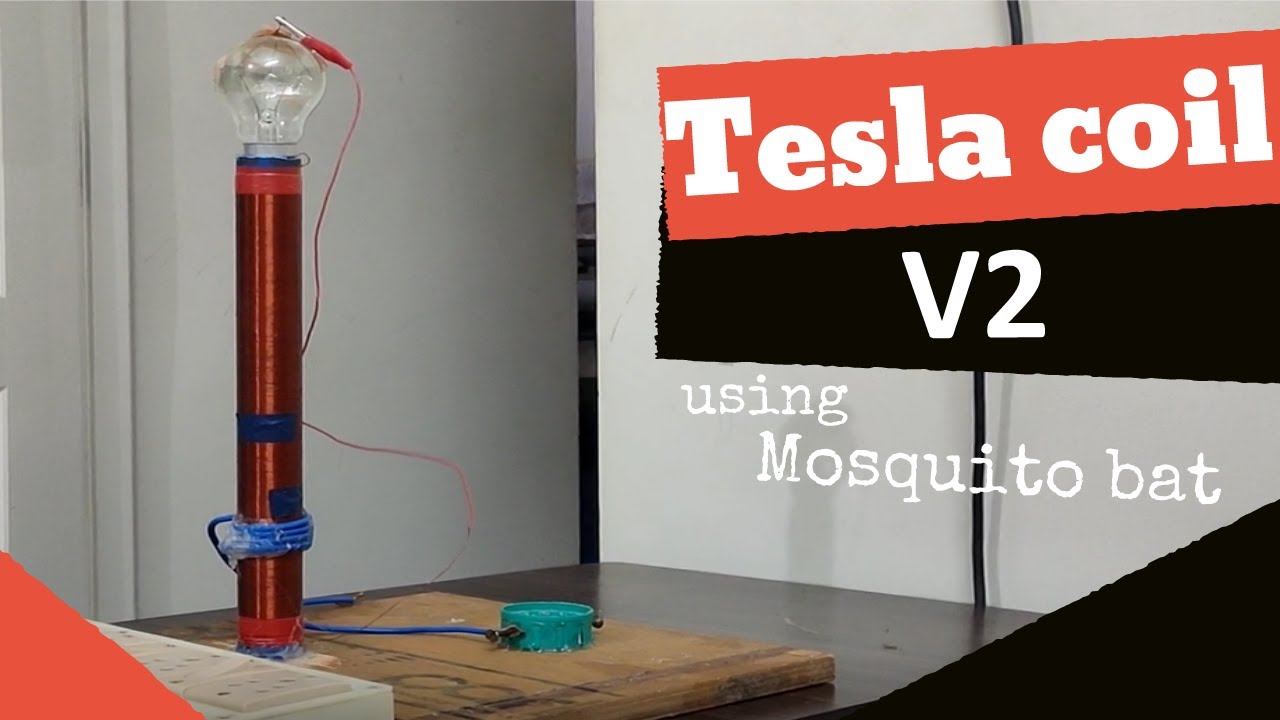 Tesla coil using mosquito bat - YouTube