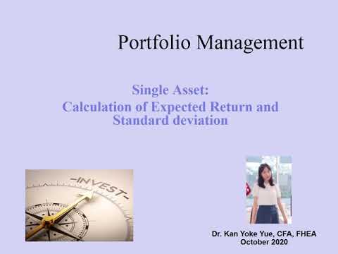 Single Asset: Calculating expected return, variance, standard deviation ...