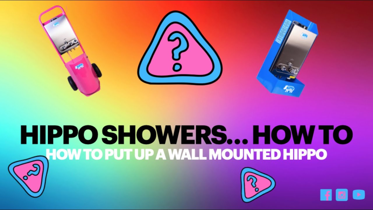 Hippo 'How To'... How to put up your Wall Mounted Hippo Shower. - YouTube