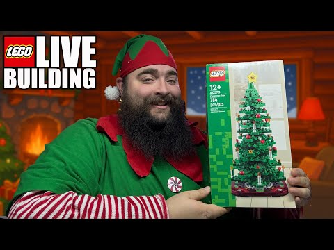 LIVE Building the LEGO Christmas Tree 40573! 🎄✨ Fluffy’s Fluffmas Build