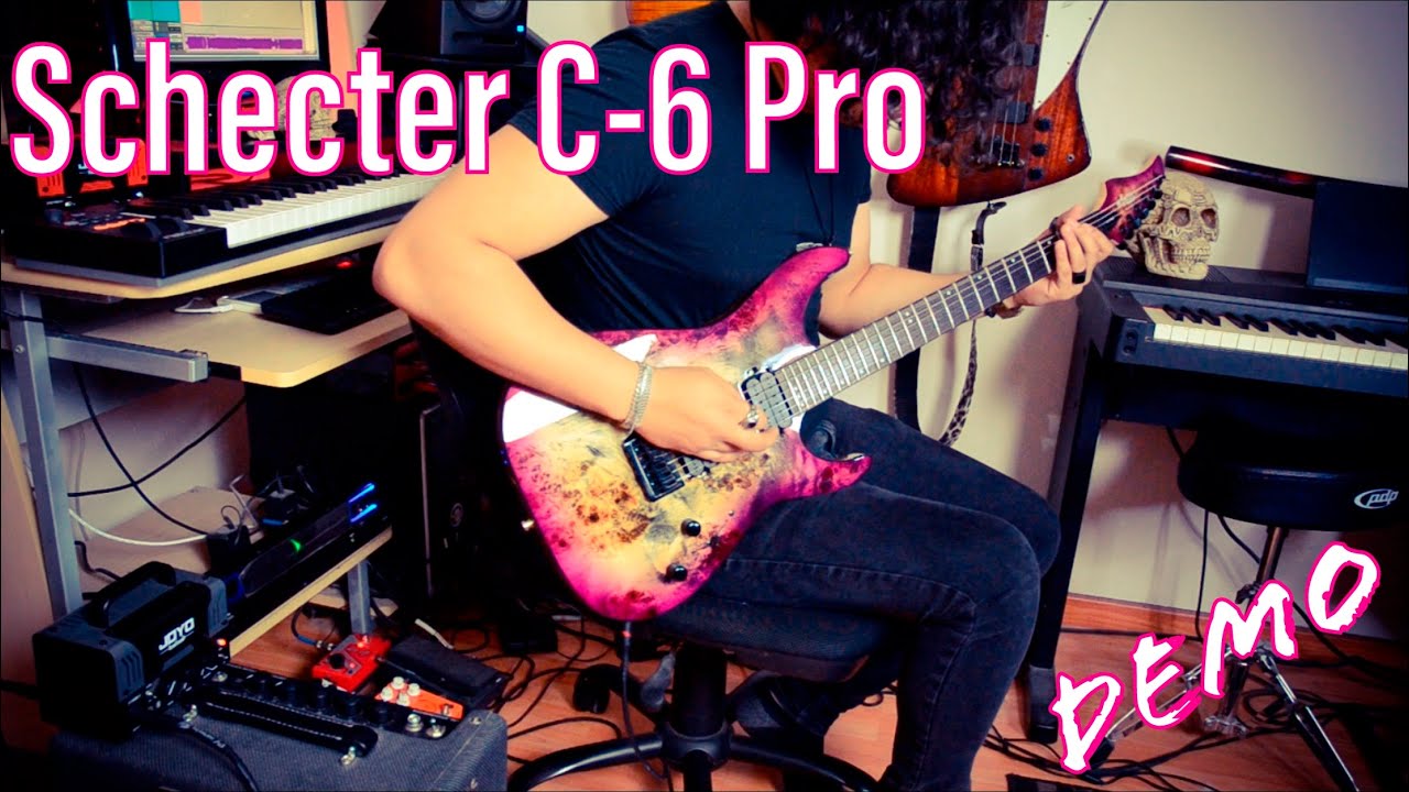 Schecter C-6 Pro-DEMO Aurora Burst #schecter - YouTube