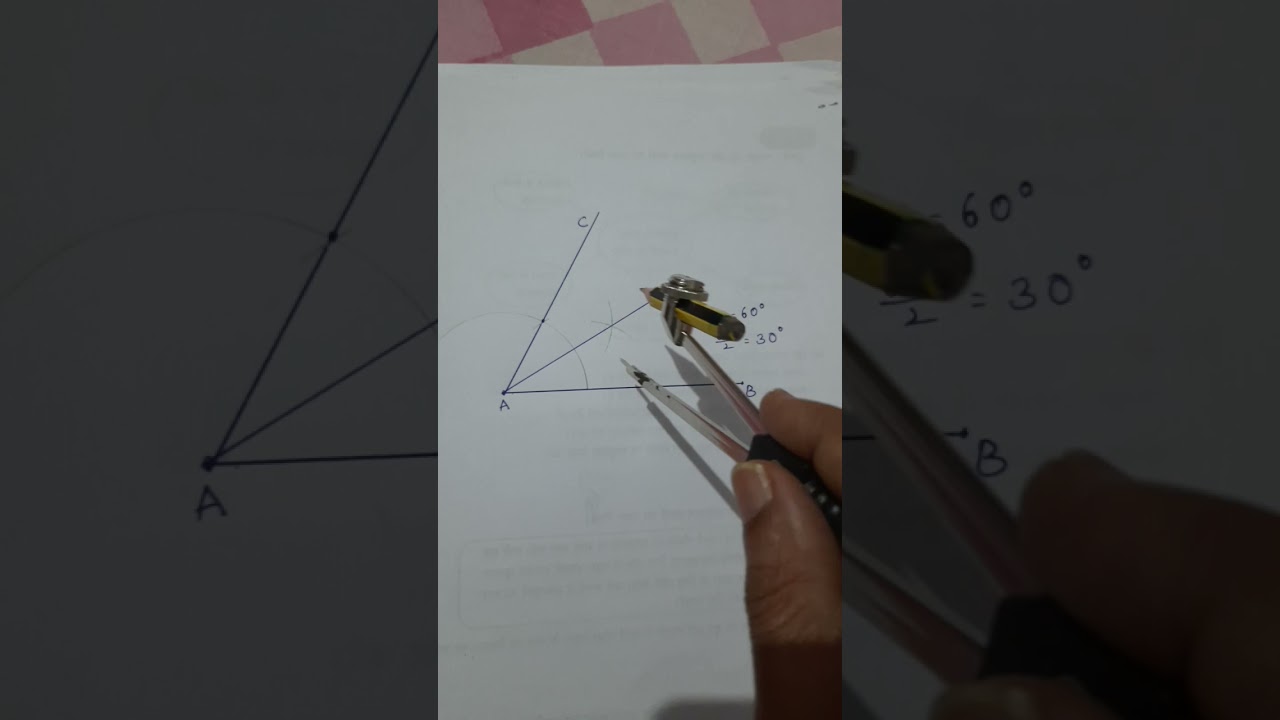 How to construct angle 30 using compass - YouTube