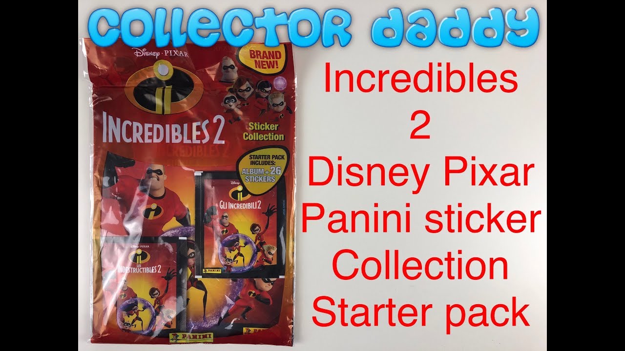 Incredibles 2 Disney Pixar Panini Sticker Collection Starter Pack - YouTube