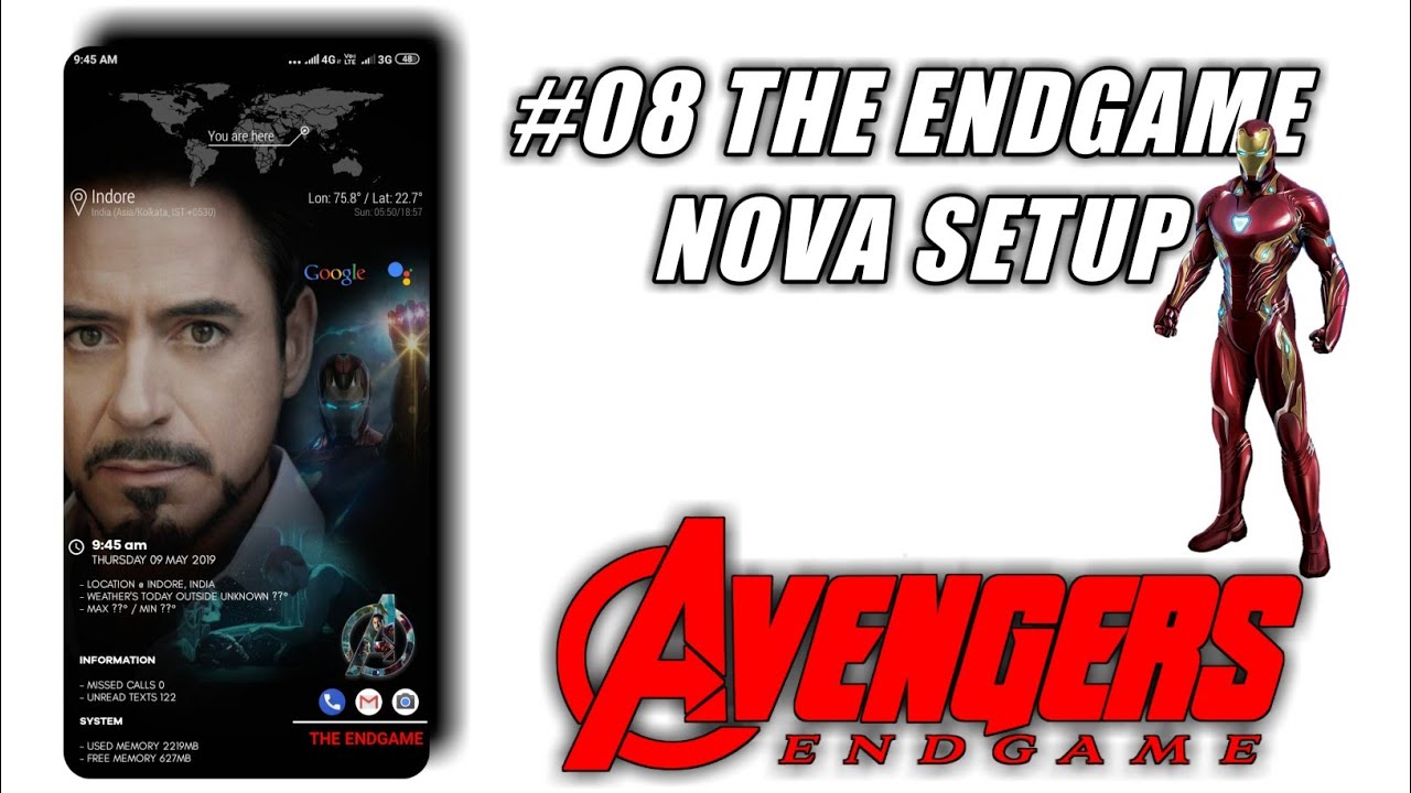 #08 Avangers Endgame nova launcher setup | home screen setup - YouTube