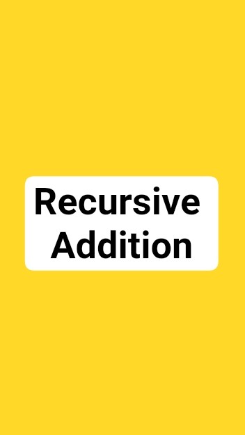 Recursive Addition #python #coding #challenge - YouTube