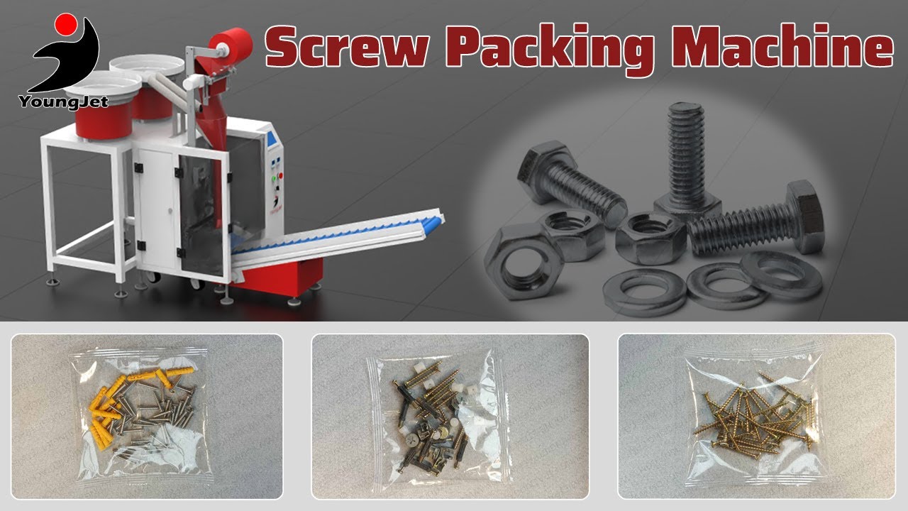 Screw Counting and Packing Machine 3 Feeders - YouTube