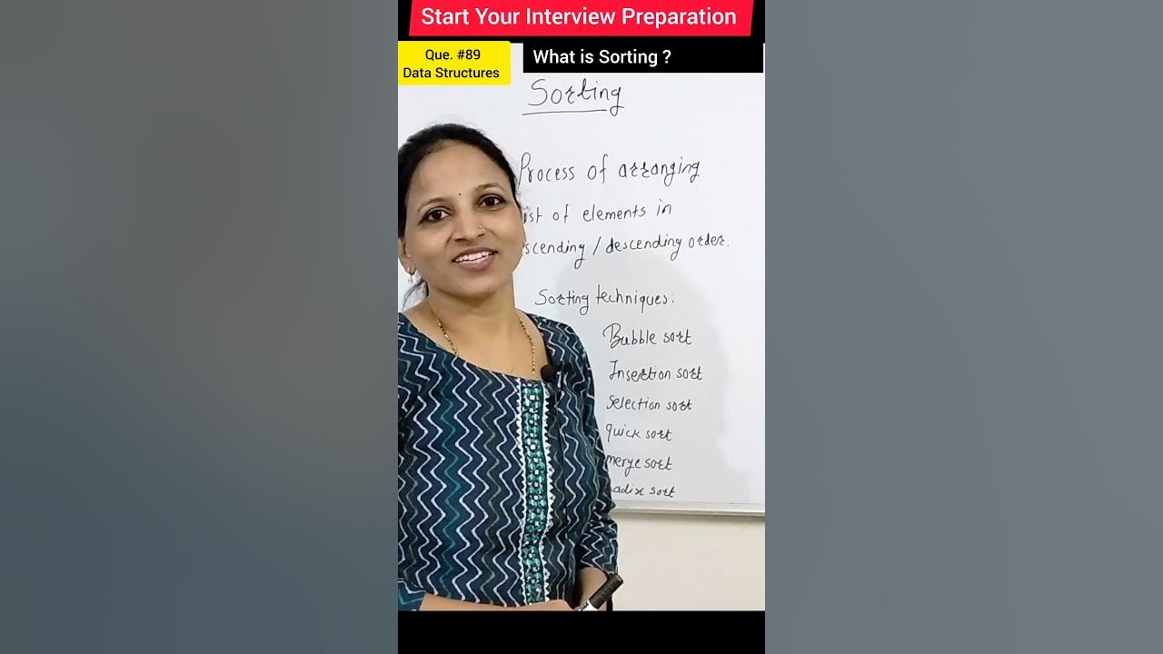 Programming interview question 89| What is Sorting? #shorts # ...