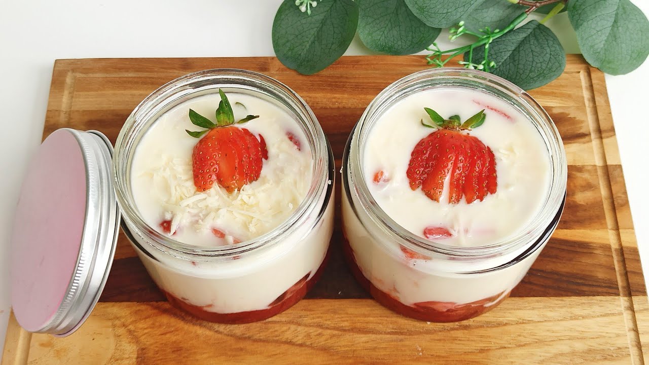 STRAWBERRY MILK CHEESE - YouTube