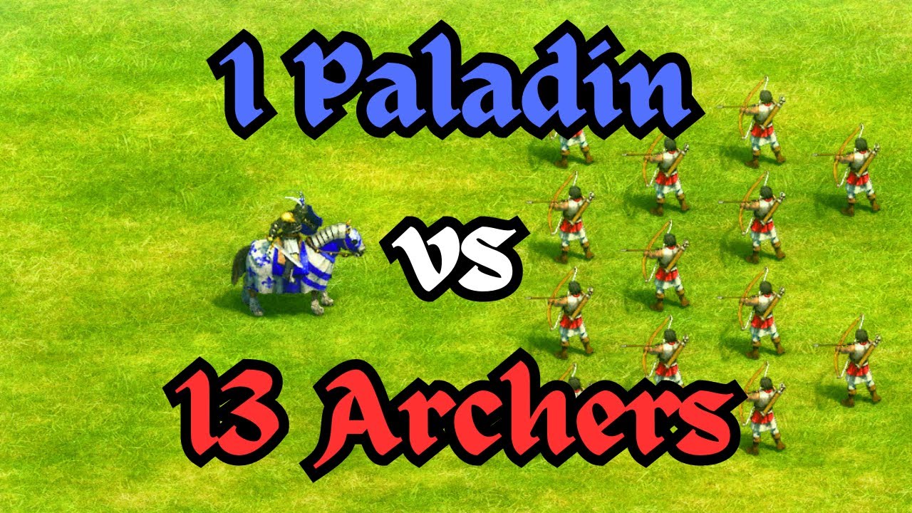 Can 1 Paladin defeat 13 Archers? | Age of Empires 2 (AoE2) - YouTube