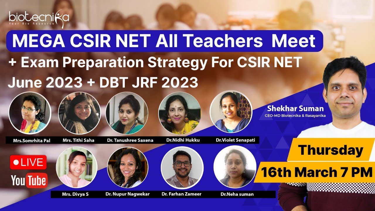 MEGA CSIR NET All Teachers Meet + Exam Preparation Strategy For CSIR ...