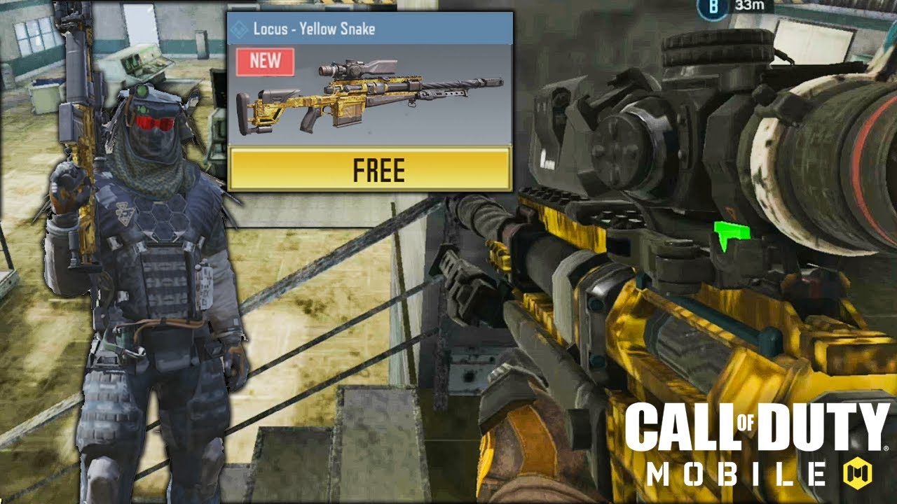 FREE LOCUS IN COD MOBILE | Yellow Snake Locus Sniper Ranked Gameplay in ...