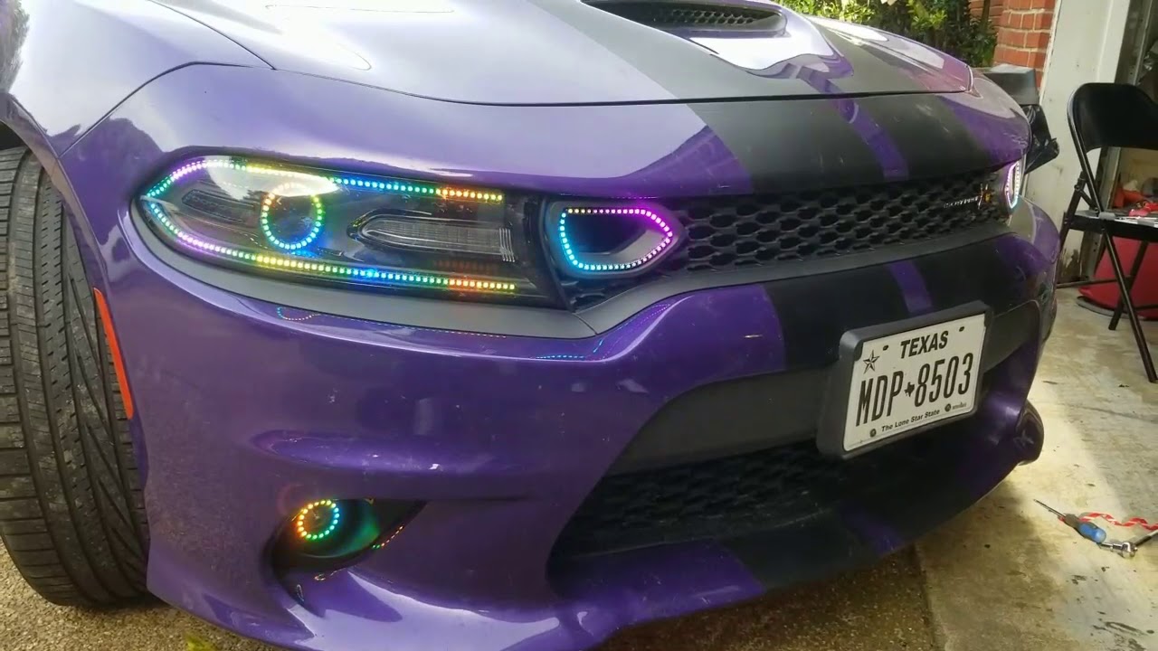 Scat Pack Charger Lighting Trendz Flow Series Halos - YouTube