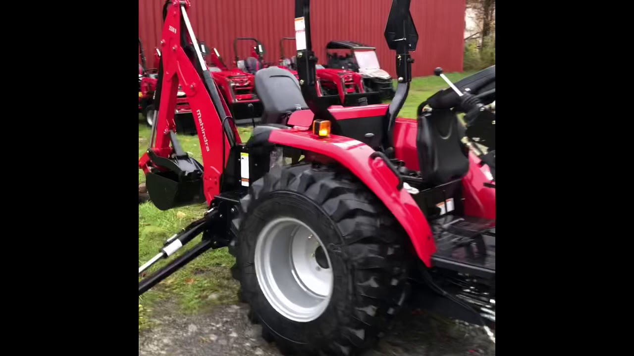 Mahindra 2538 Backhoe Thumb - YouTube