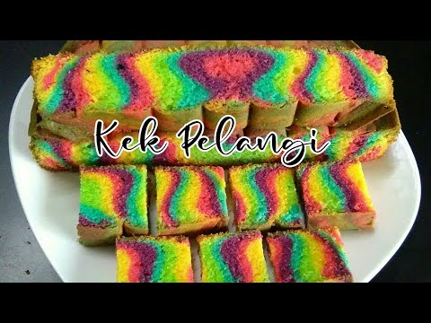 KEK PELANGI LEGEND YANG LEMBUT & GEBU