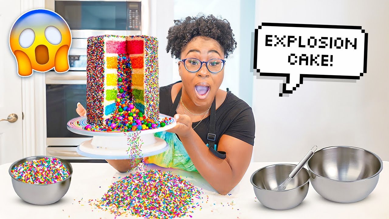 TRYING TO BAKE A 5 STAR EXPLOSION CAKE! - YouTube