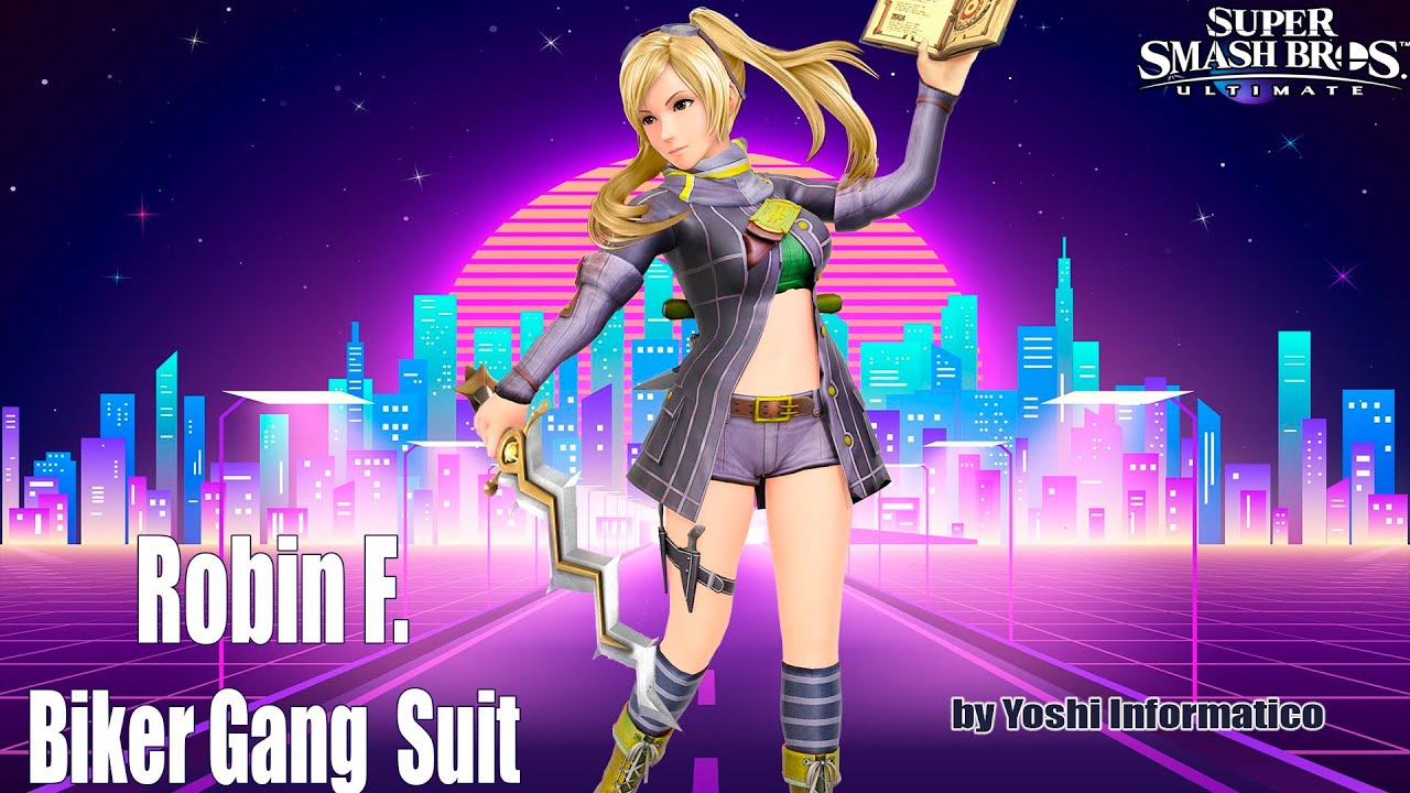 SSBU MOD - ROBIN.F BIKER GANG SUIT - YouTube