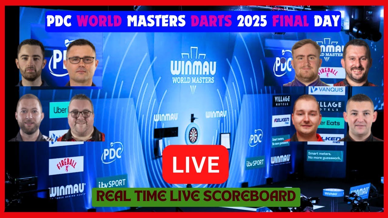 2025 PDC World Masters Darts LIVE Score UPDATE Today Quarter Finals ...