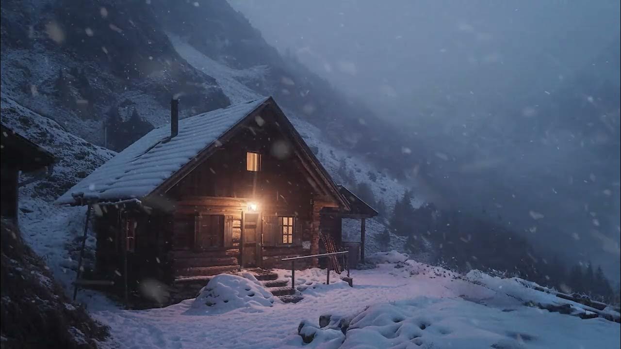 Freezing Blizzard strikes a lonely Log Cabin┇Howling Wind┇Sounds for Sleep, Study & Relaxation ...
