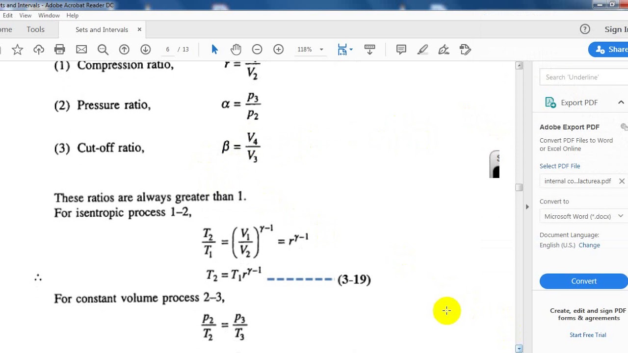 calculation of Thermal efficiency of dual cycle - YouTube