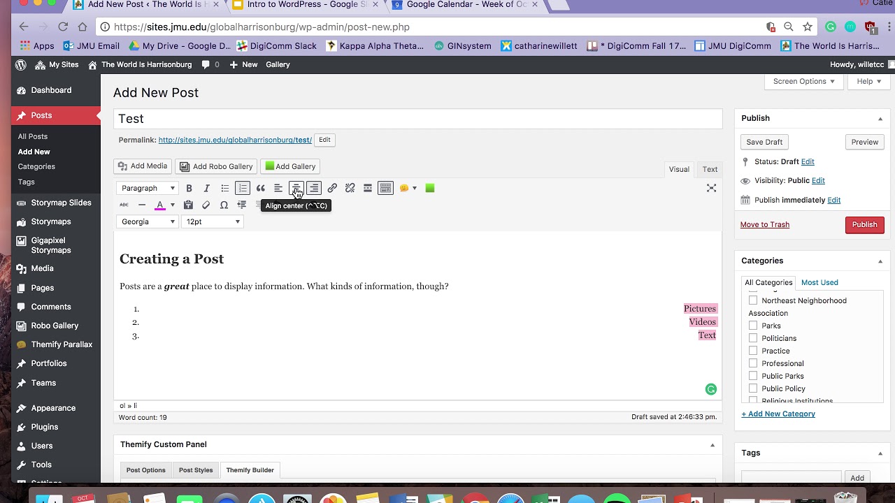 Editing text in WordPress Posts - YouTube
