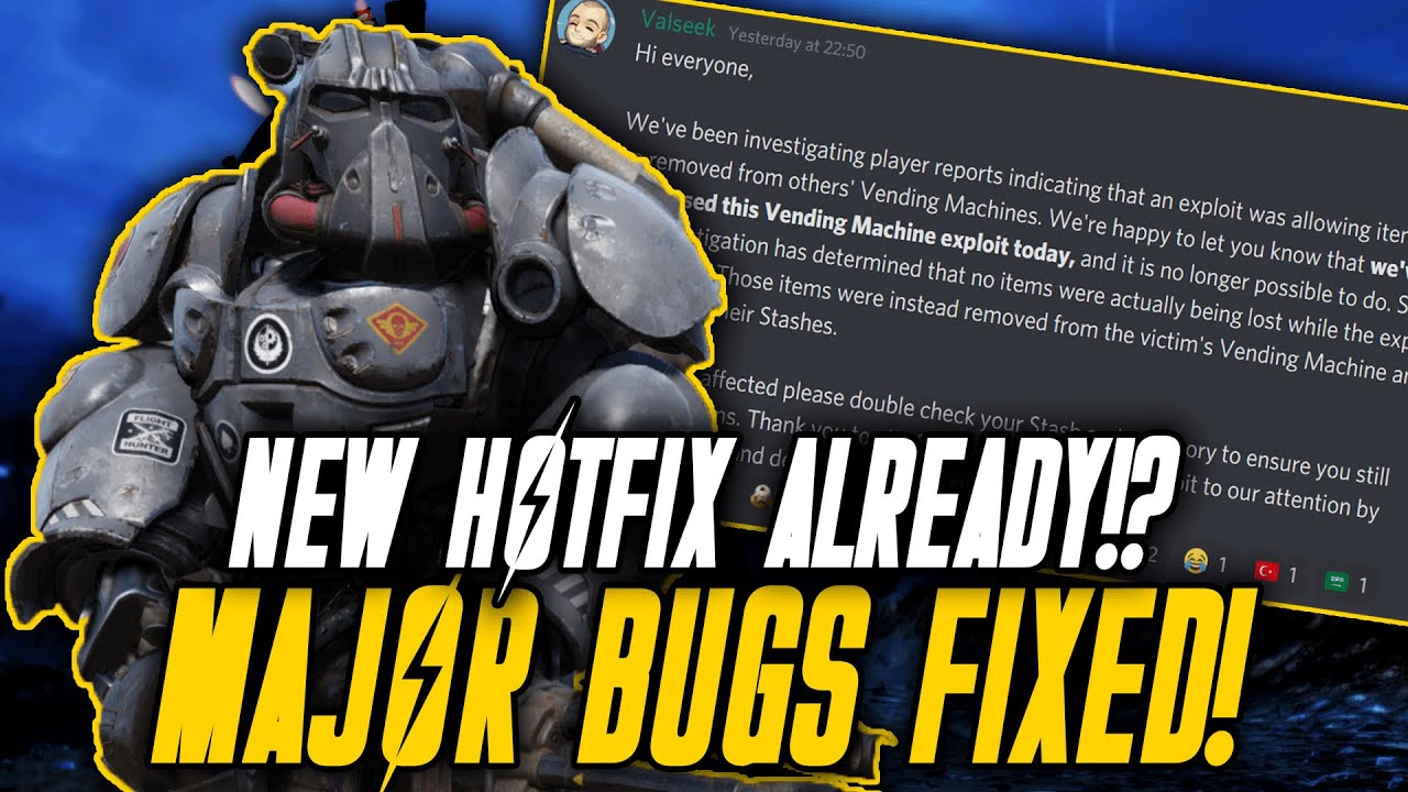 Bethesda FIX TWO MAJOR Bugs in Fallout 76! - YouTube