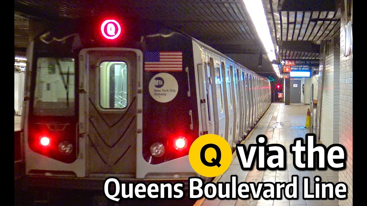 ⁴ᴷ Q Train Rerouted via the Queens Boulevard Line leaving Roosevelt ...