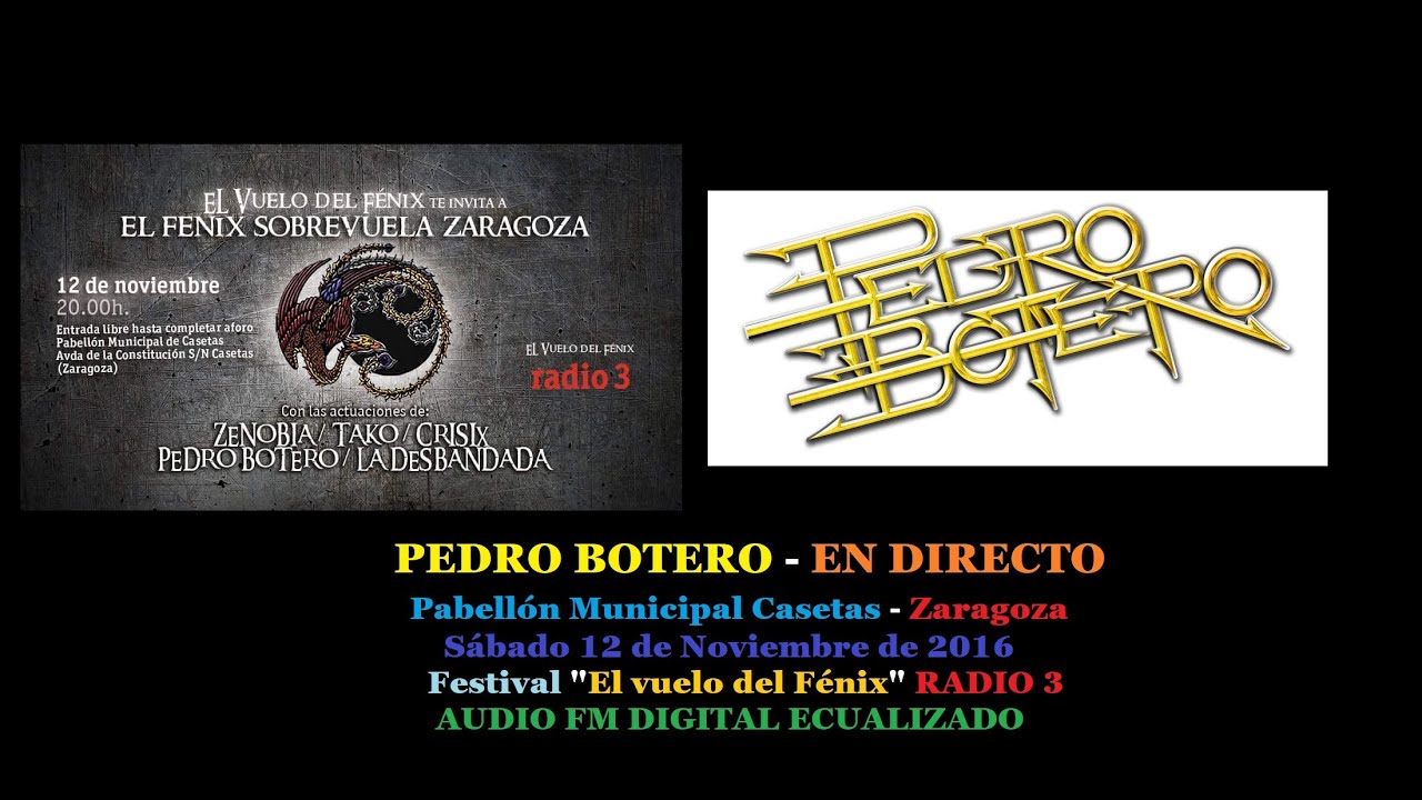 Pedro Botero Directo Pabellón Municipal Casetas Sábado 12 Noviembre ...