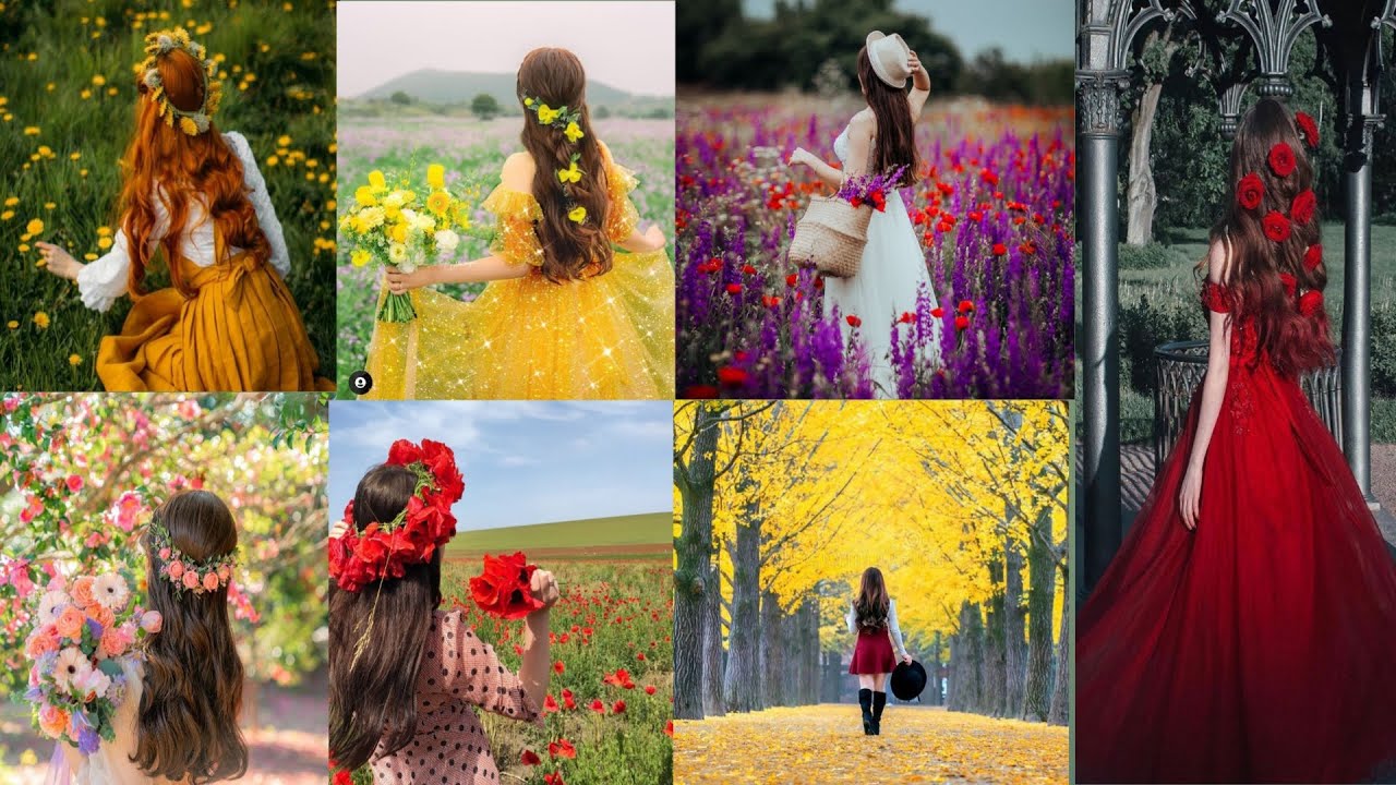 Beautiful hidden face girls dpz with flowers| Girls with flower dpz ...