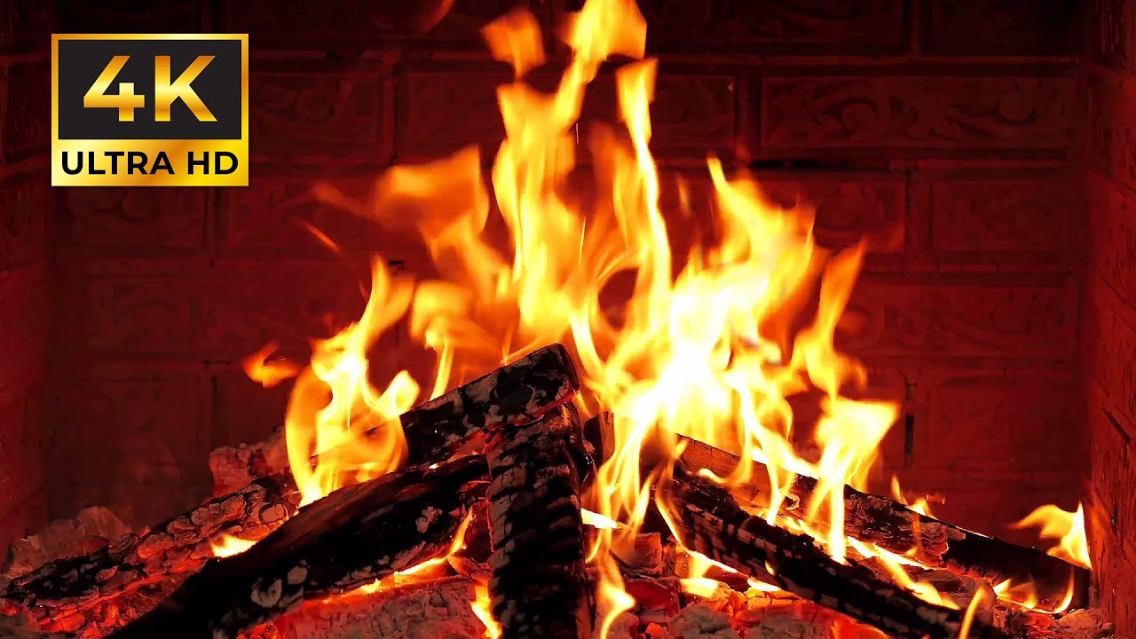 🔥 Cozy Fireplace 4K Live Wallpaper. Crackling Fire Sounds for Sleep ...