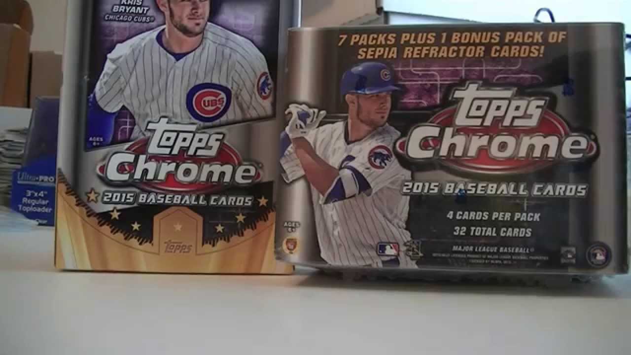 2015 Topps Chrome Baseball Retail Sampling Blaster and Hanger Box Break ...